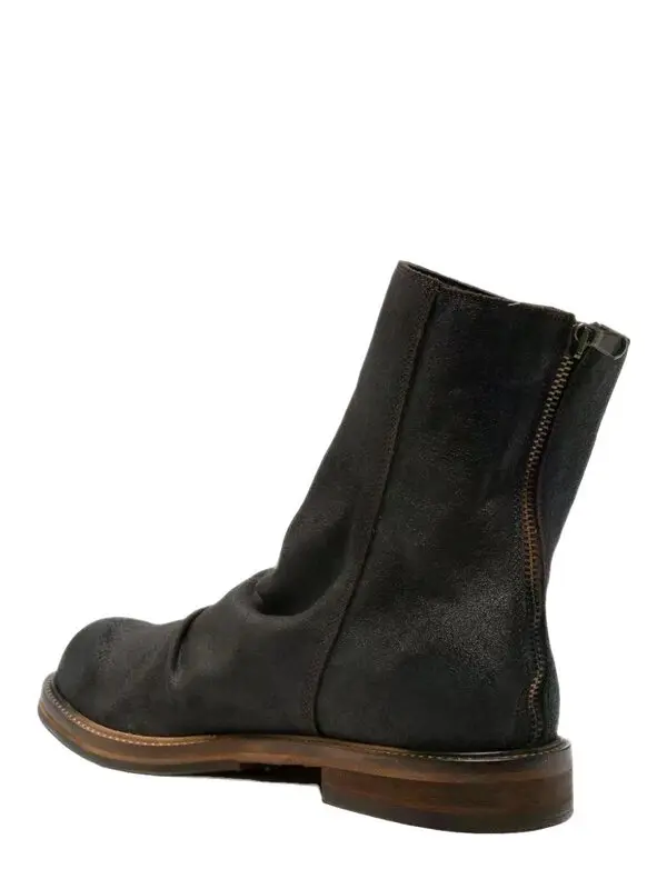 LEQARANT Bomber Zip-up Boots - Brown