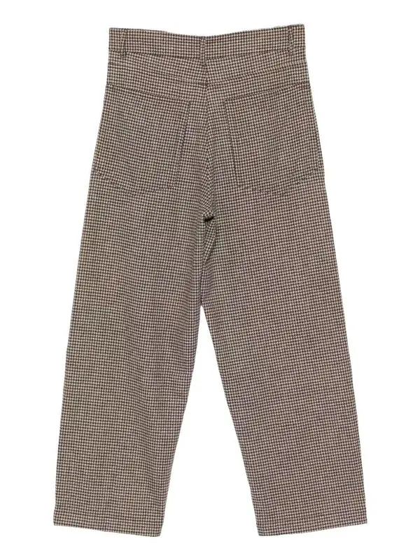 MAISON JEJIA Houndstooth Straight-leg Trousers - Neutrals