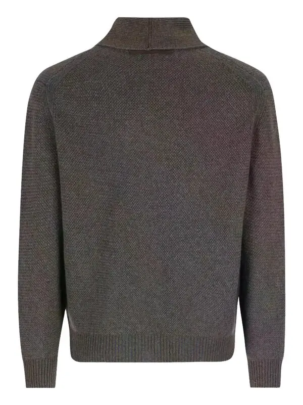 Zegna Shawl-collar Knit Cardigan - Brown