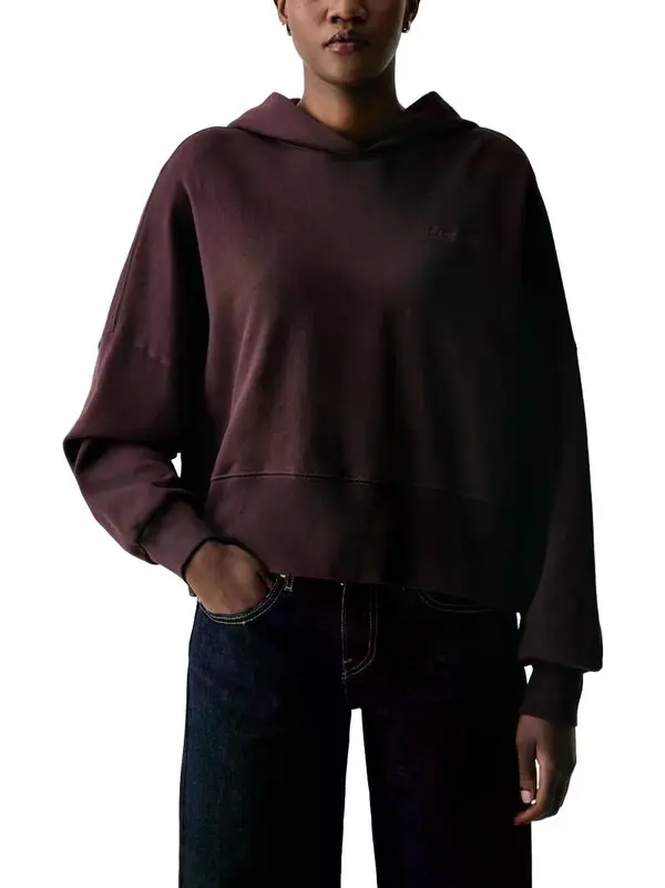 Marc O'polo Logo Embroidered Hoodie - Red