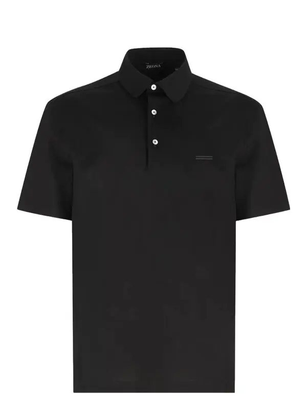 Zegna Short-sleeve Piqué Polo Shirt - Black