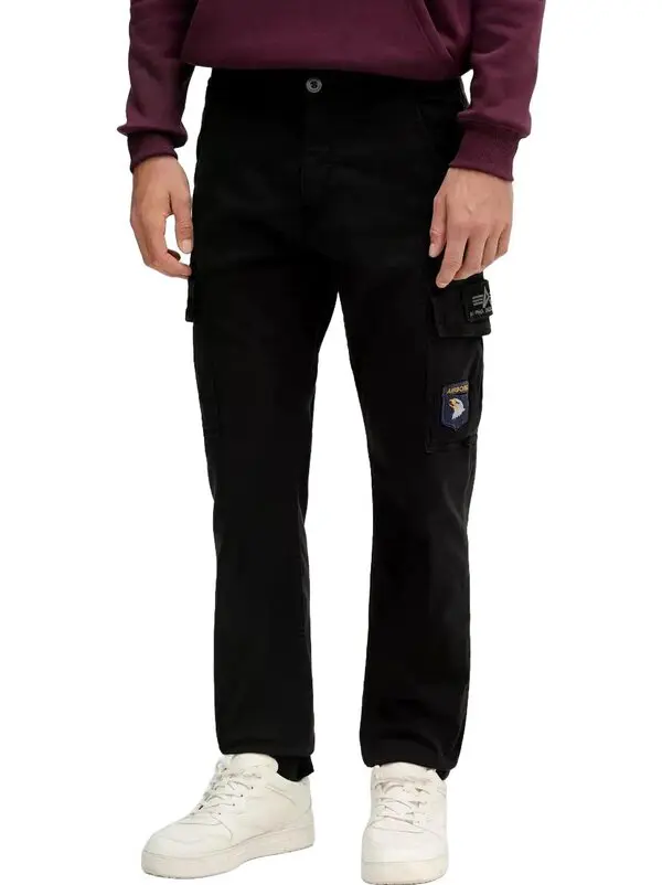 Alpha Industries Patch-detail Cargo Pants - Black