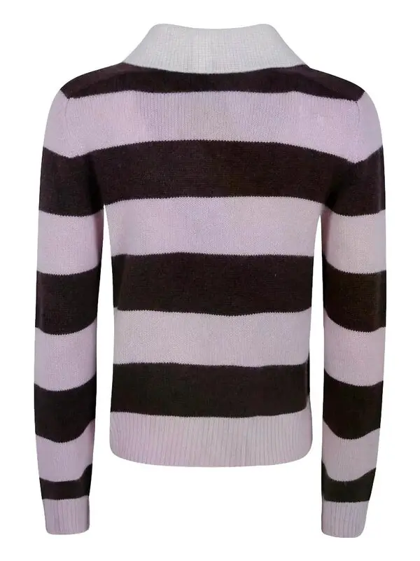KUJTEN Striped Cashmere Sweater - Pink