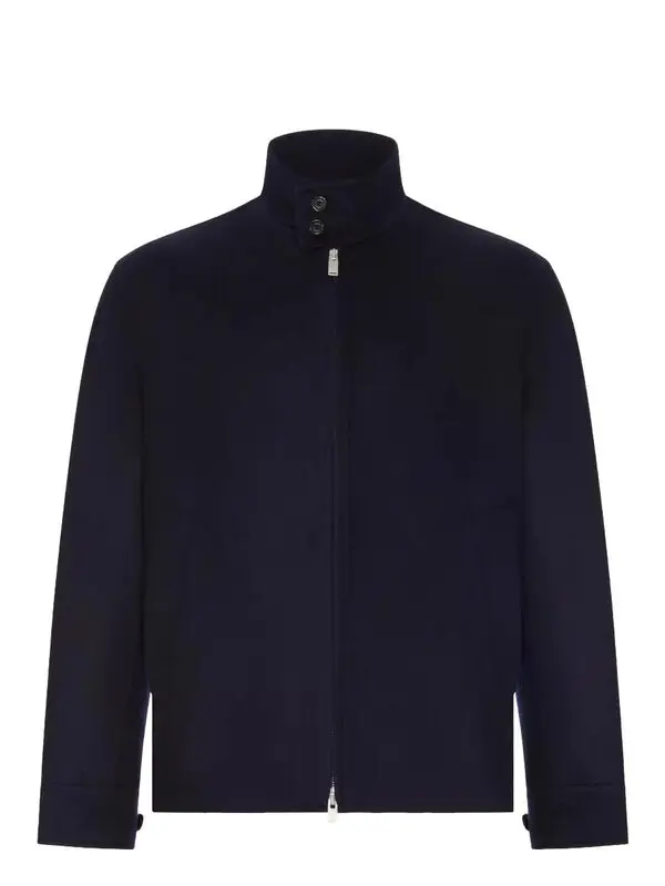 LARDINI High-neck Zip-up Jacket - Blue