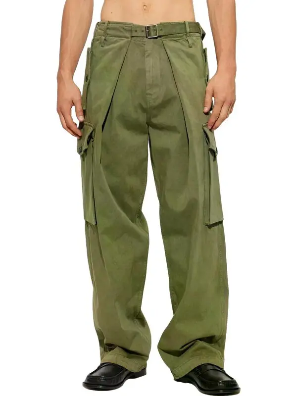 Loewe Belted Cargo Pants - Green
