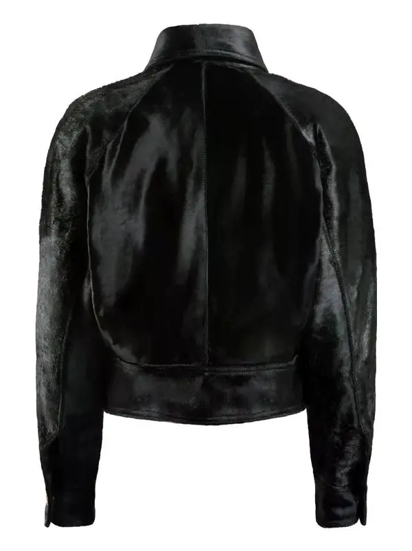 GIUSEPPE ZANOTTI Pony Hair Jacket - Black