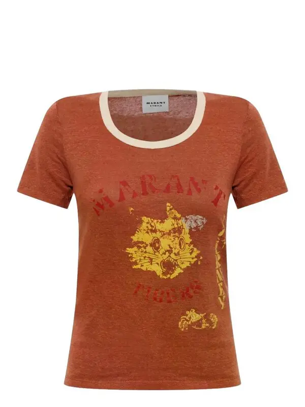 MARANT ETOILE Kiliann T-shirt - Brown