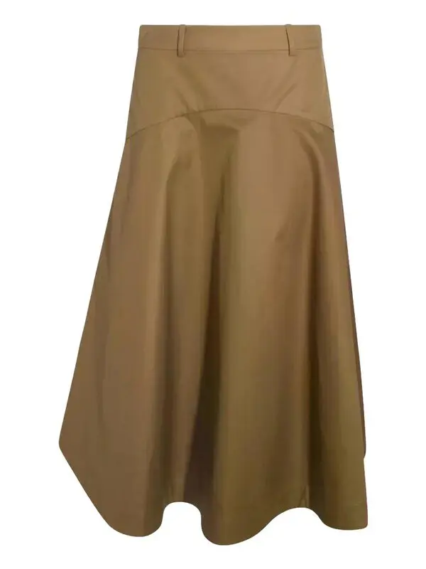 Balenciaga A-line Cotton Skirt - Neutrals