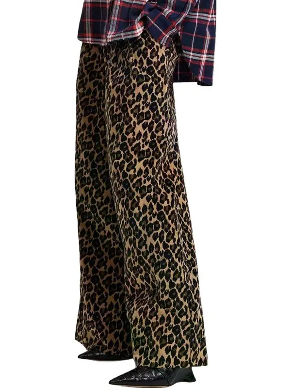 Essentiel Antwerp Leopard Print Trousers - Neutrals
