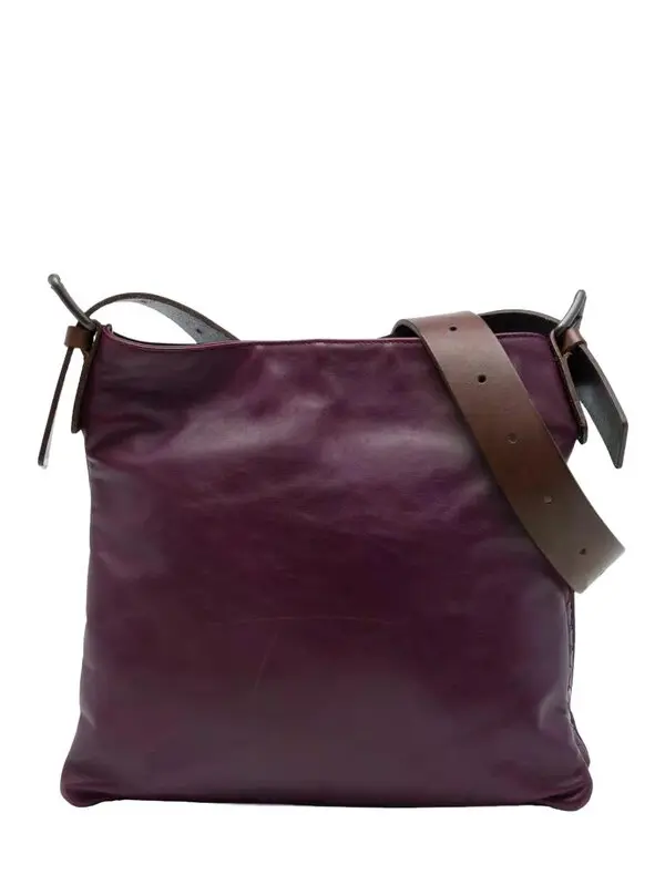 Bottega Veneta 2010 Intrecciato Trimmed Nappa Crossbody Bag - Purple