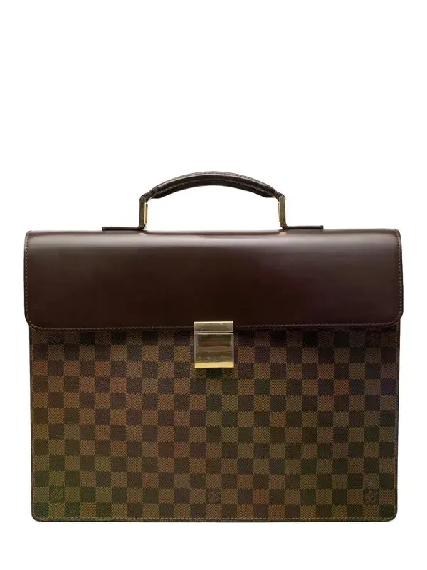 LOUIS VUITTON Damier Ebene Altona Pm Business Bag - Brown