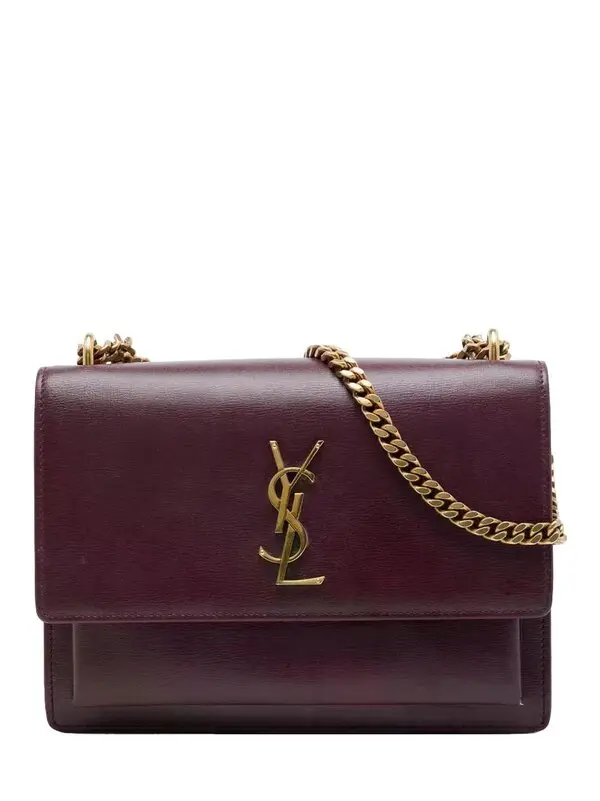 Saint Laurent Monogram Sunset Crossbody Bag - Red