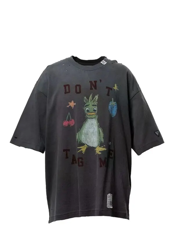 Mihara Yasuhiro Leon Doodle Printed T-shirt - Grey