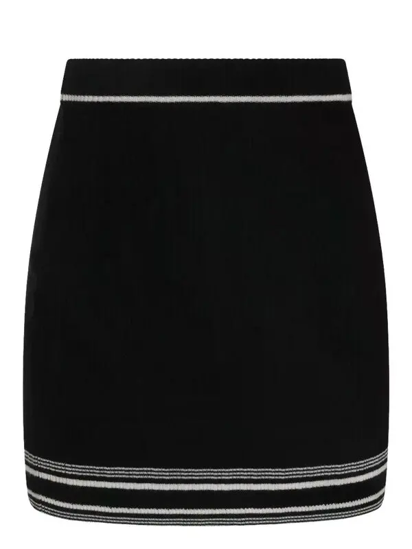 Amiri Script Knit Mini Skirt - Black