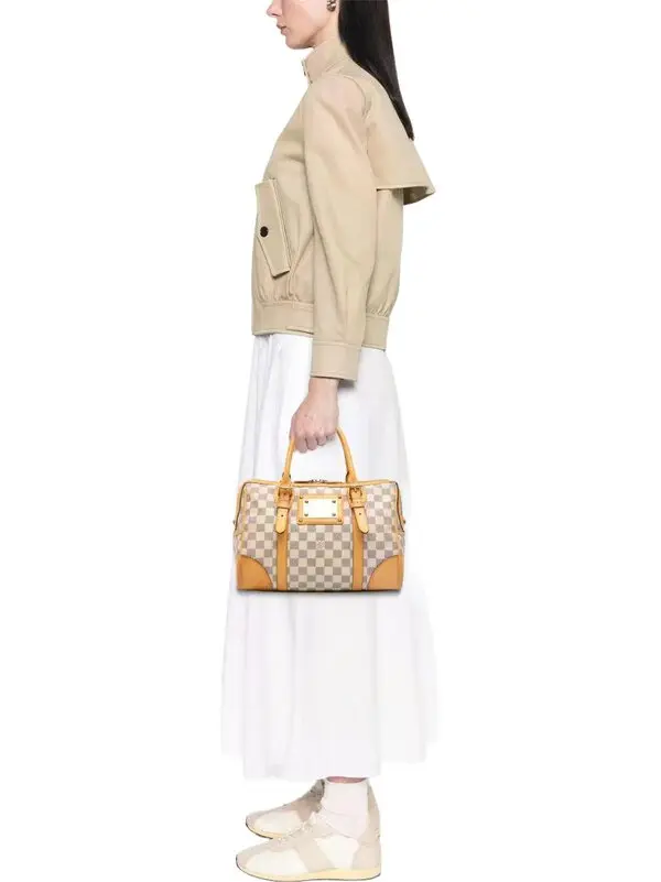LOUIS VUITTON Damier Azur Berkeley Handbag - White