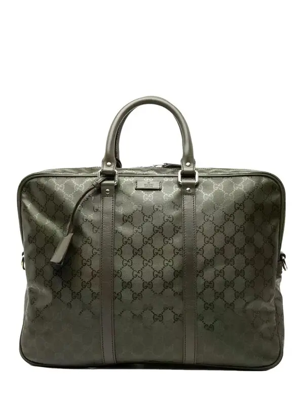 Gucci Gg Imprime Business Bag - Green