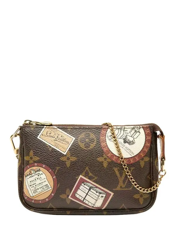 LOUIS VUITTON 2008 Monogram Trunks And Bags Patch Mini Pochette Accessoires Handbag - Brown