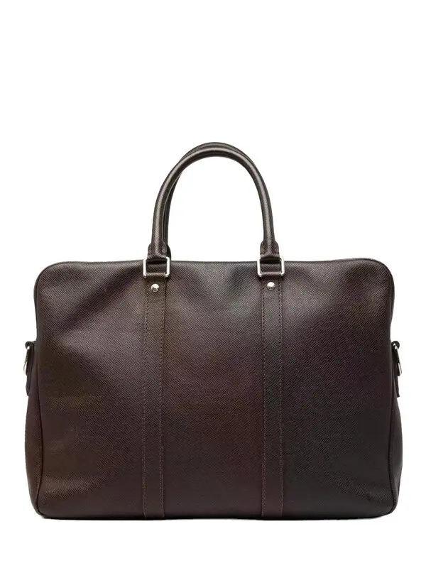 LOUIS VUITTON Taiga Porte Documents Voyage Pm Business Bag - Brown