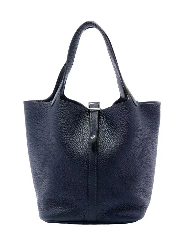 Hermès Clemence Leather Picotin Lock 22 Handbag - Blue