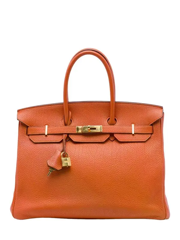 Hermès Togo Leather Birkin 35 Handbag - Orange