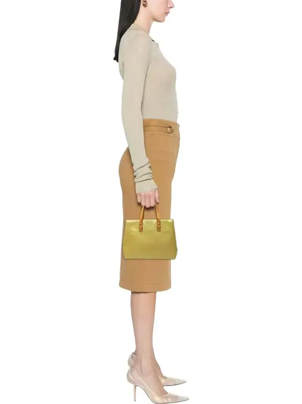 LOUIS VUITTON 2002 Monogram Vernis Reade Pm Handbag - Yellow