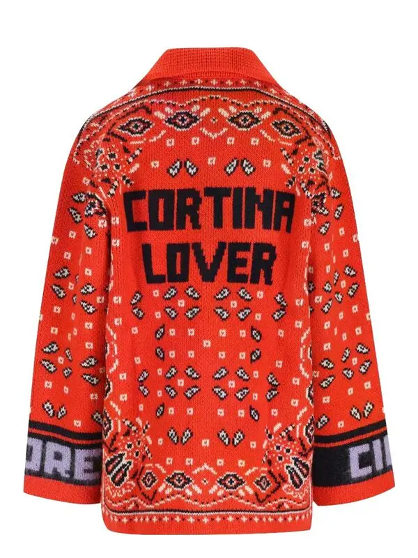 Giada Benincasa Soho Intarsia-knit Button-down Cardigan - Red