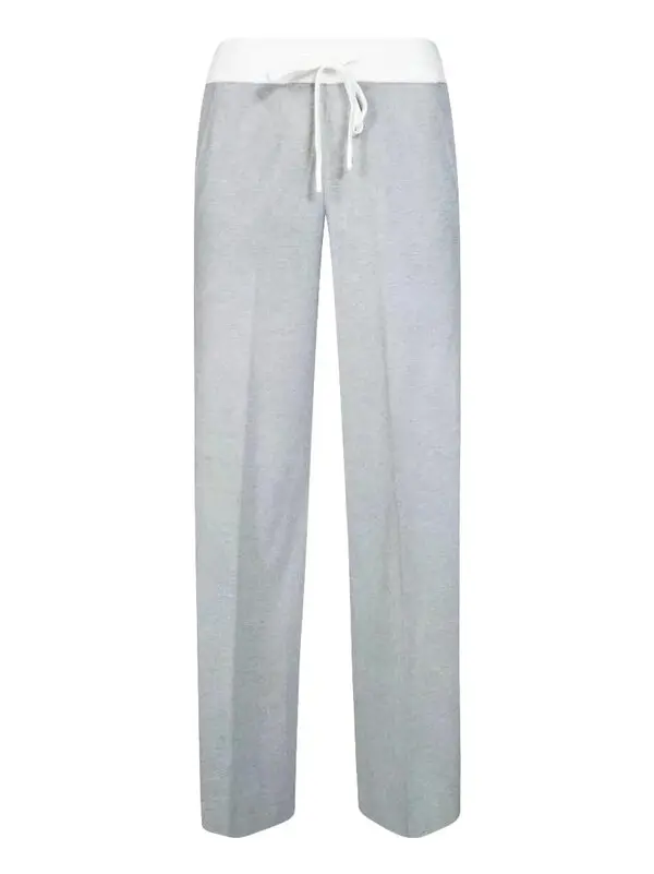 Elisabetta Franchi Knit Trousers With Logo - Grey
