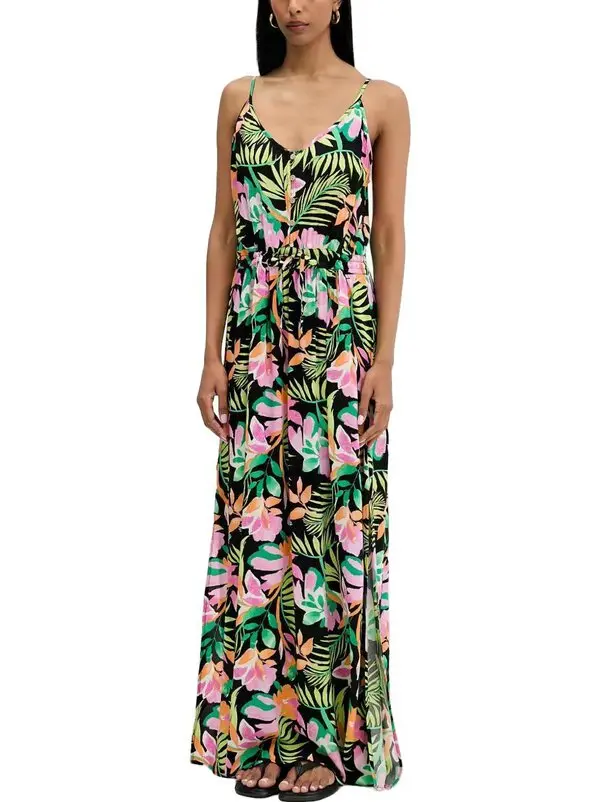 Rip Curl Floral Print Maxi Dress - Black
