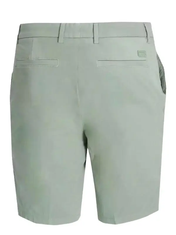 BOSS Kane Cotton Shorts With Belt Loops - Green