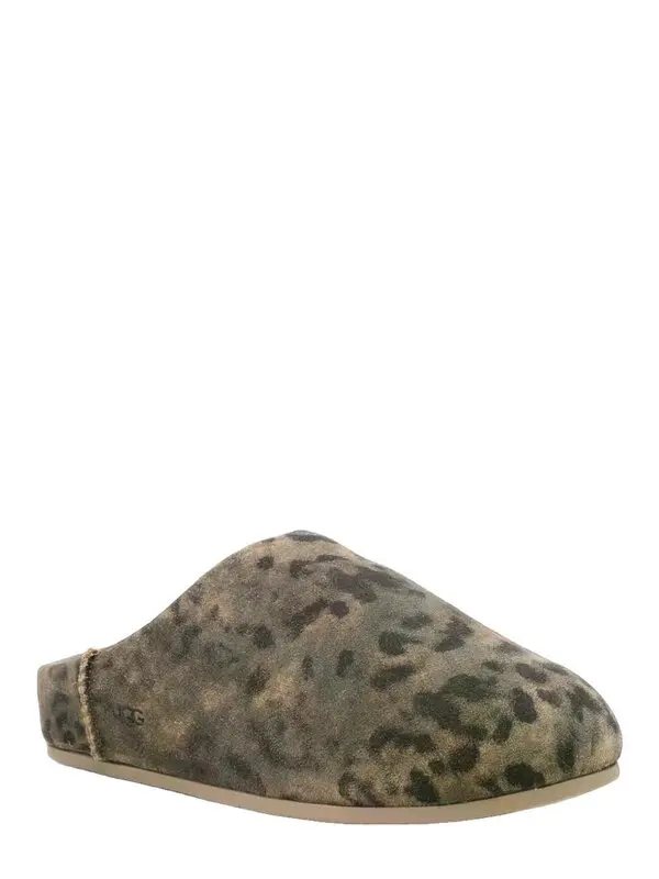 UGG Elea Leopard-print Shearling Slippers - Green