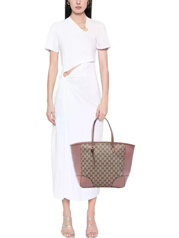 Gucci Gg Canvas And Leather Bree Tote Bag - Neutrals