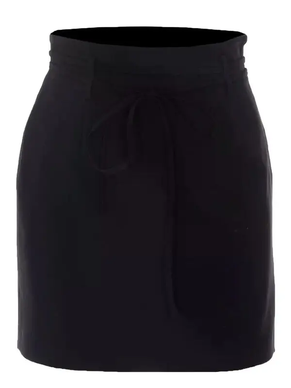TWINSET Drawstring Waist Mini Skirt - Black
