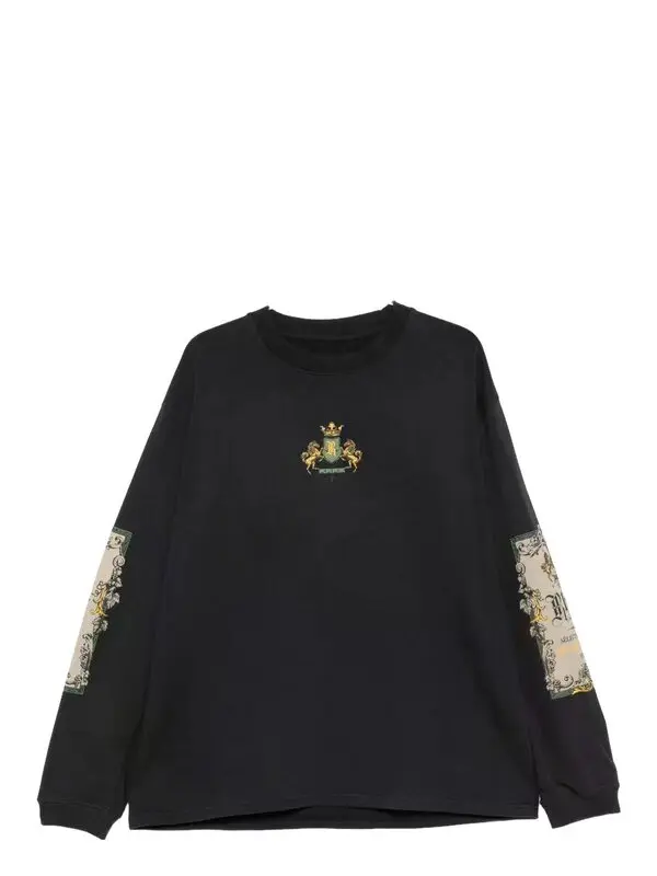 Rhude Bordeaux Reserve Graphic-print Long-sleeve T-shirt - Black