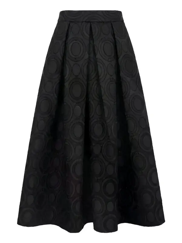 LUNATICA MILANO Jacquard Zenith Pleated Skirt - Black