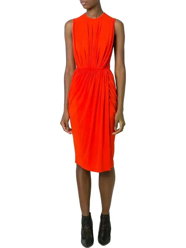 Givenchy Smocked Waist Dress - Orange