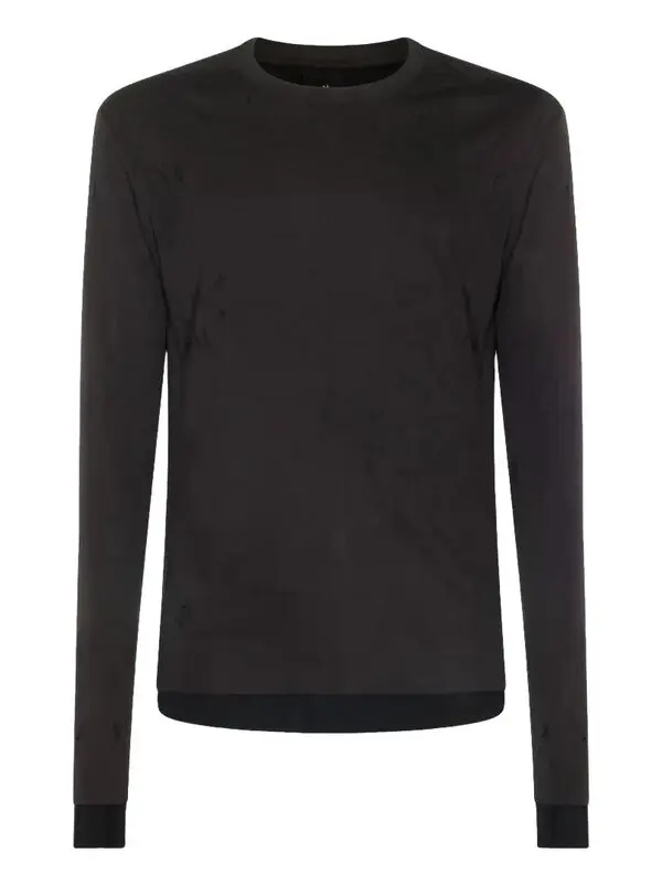 THOM KROM Distressed Long-sleeve T-shirt - Brown
