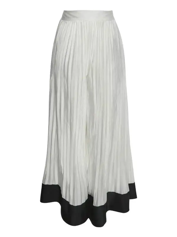 Karl Lagerfeld Pleated Wide-leg Trousers - White