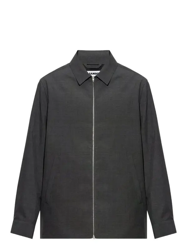 JIL SANDER Wool Zip-up Jacket - Grey