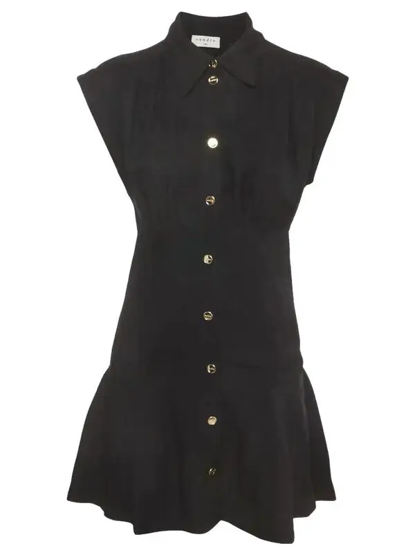 Sandro Josephine Empire-line Mini Dress - Black