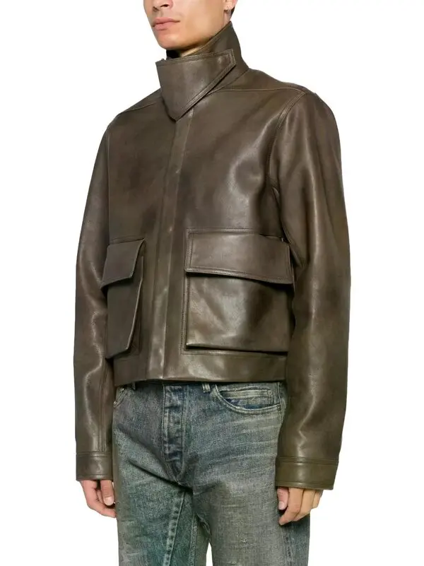 Rick Owens Funnel-neck Jacket - Grey