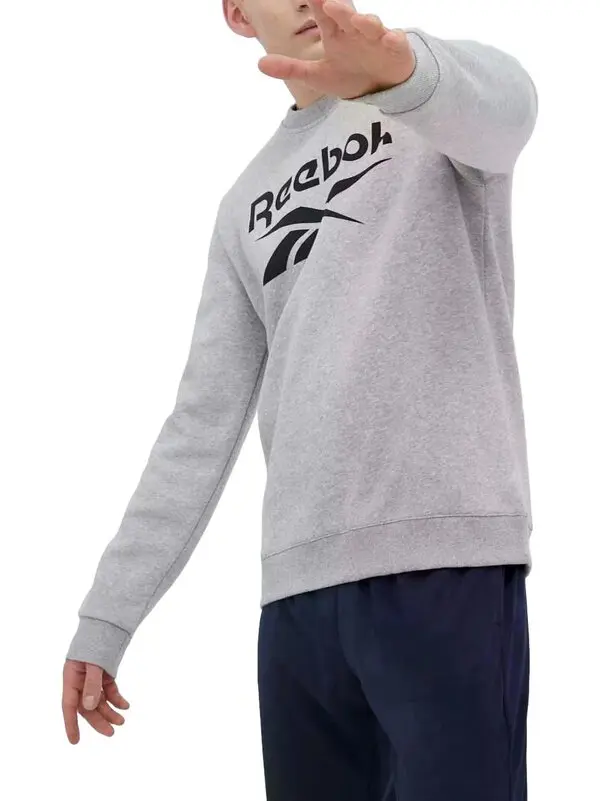 REEBOK Logo Print Crewneck Sweatshirt - Grey