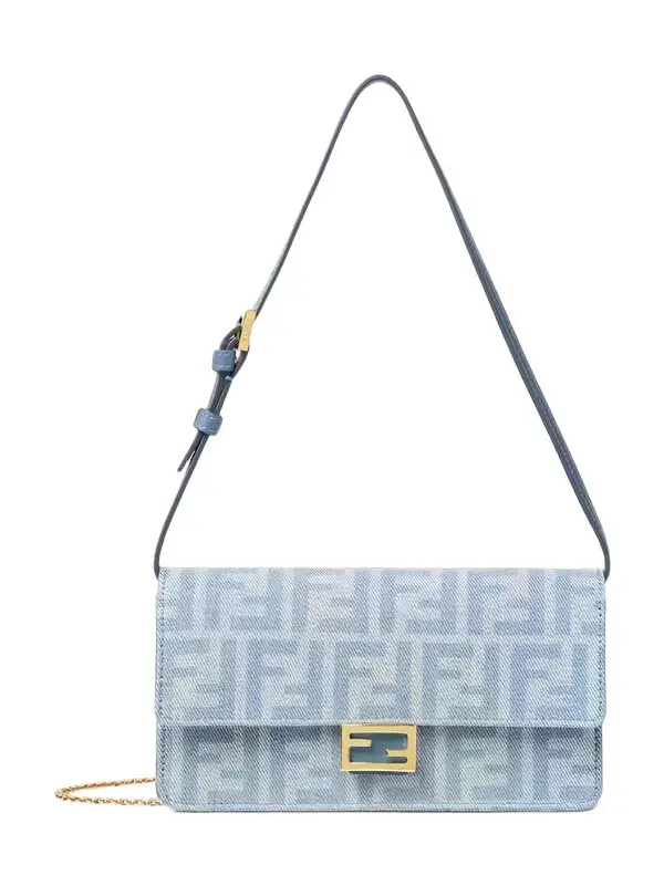 Fendi Ff Monogram Shoulder Bag - Blue