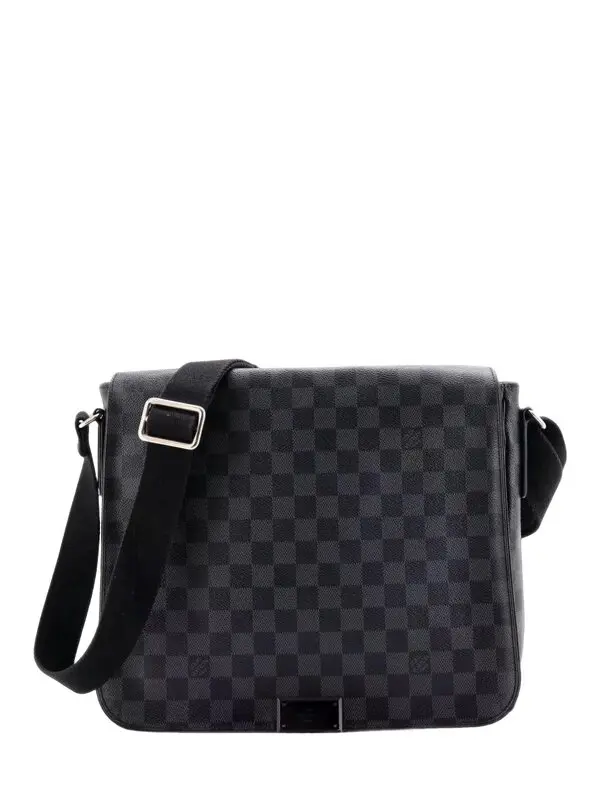 LOUIS VUITTON Damier Graphite Gm Messenger Bag - Black