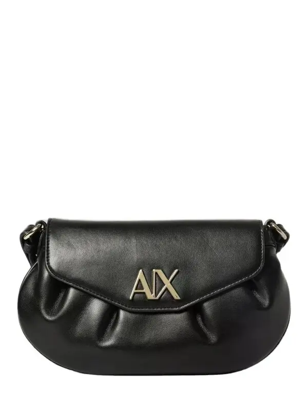 Armani Exchange Gathered Shoulder Bag - Black