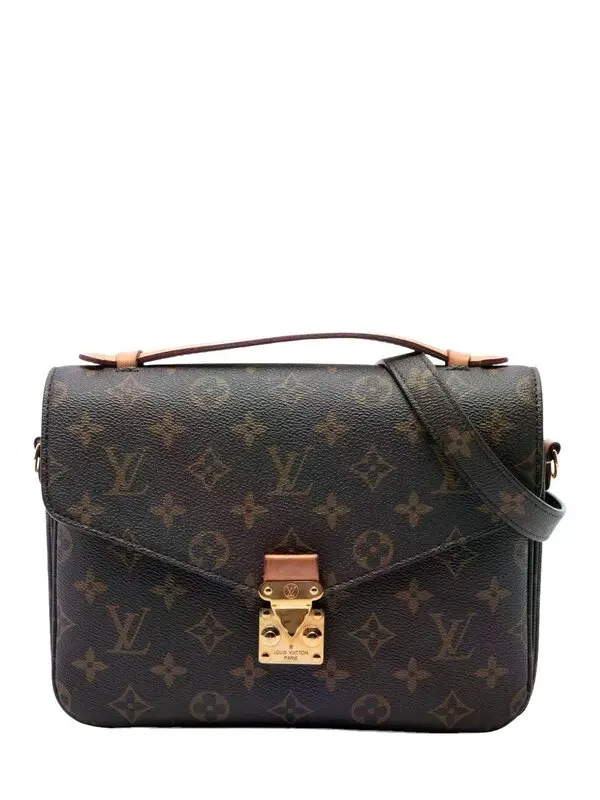 LOUIS VUITTON Monogram Pochette Metis Satchel - Brown