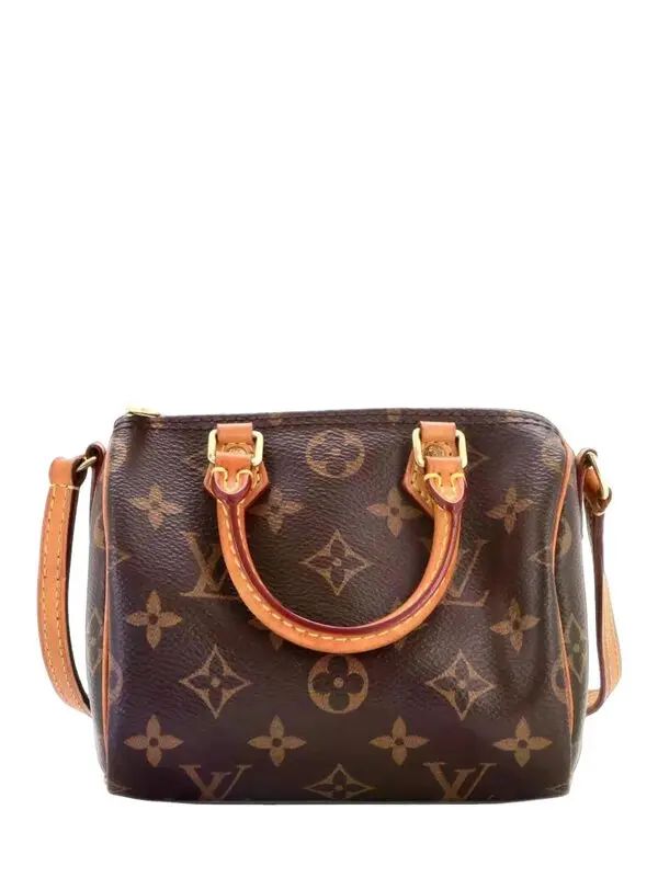 LOUIS VUITTON Speedy Bandouliere Bag Monogram Canvas Nano - Brown