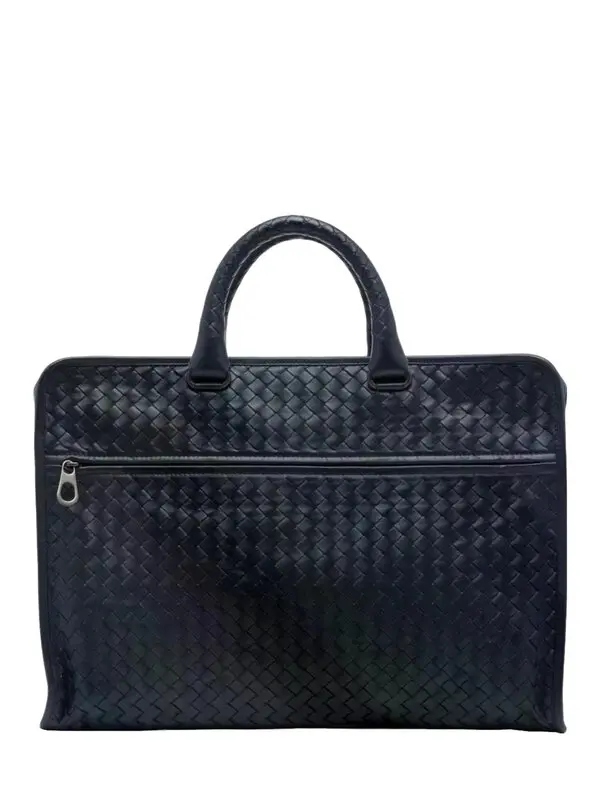 Bottega Veneta Nappa Intrecciato Business Bag - Blue
