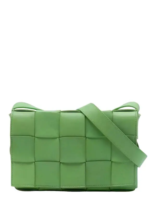 Bottega Veneta Nappa Intrecciato Cassette Crossbody Bag - Green