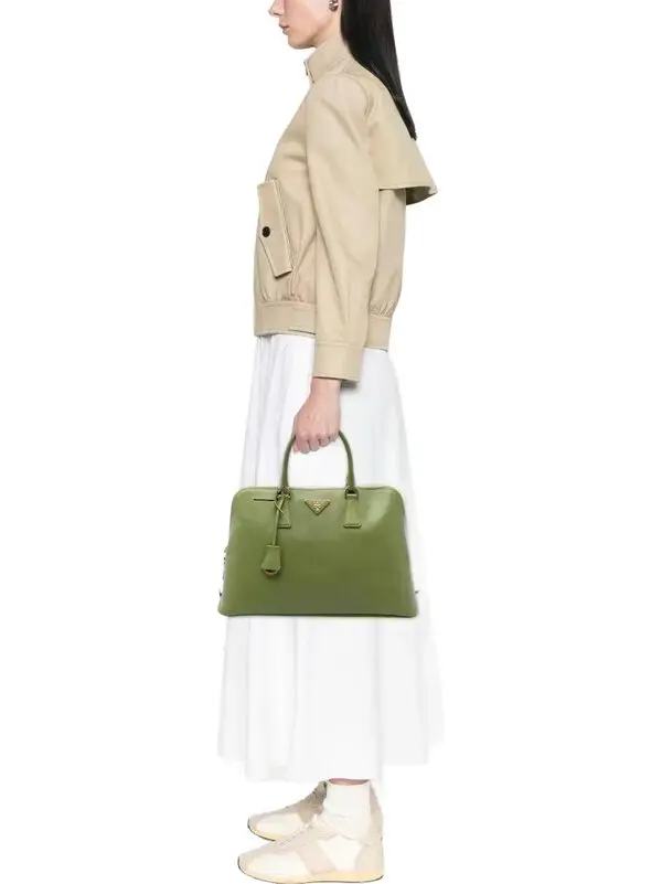 Prada Saffiano Lux Promenade Satchel - Green