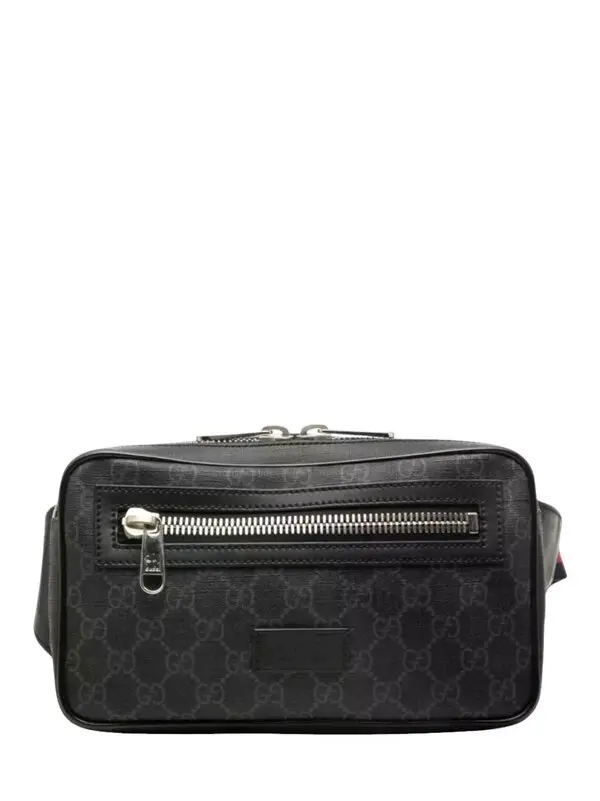Gucci Gg Supreme Web Belt Bag - Black